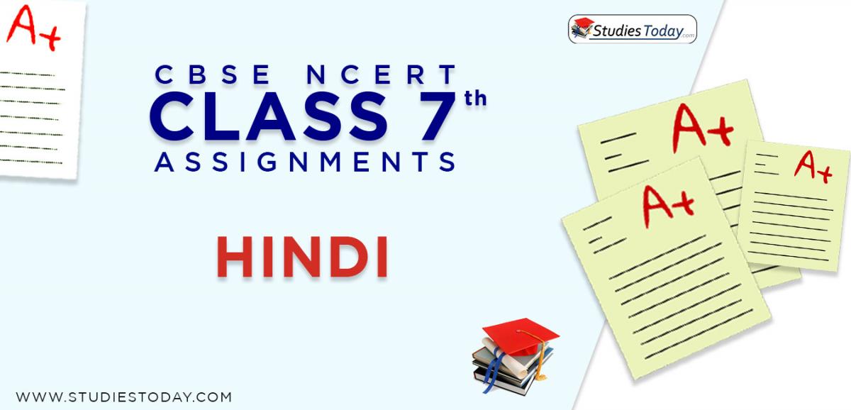 Assignments for Class 7 Hindi PDF Download
